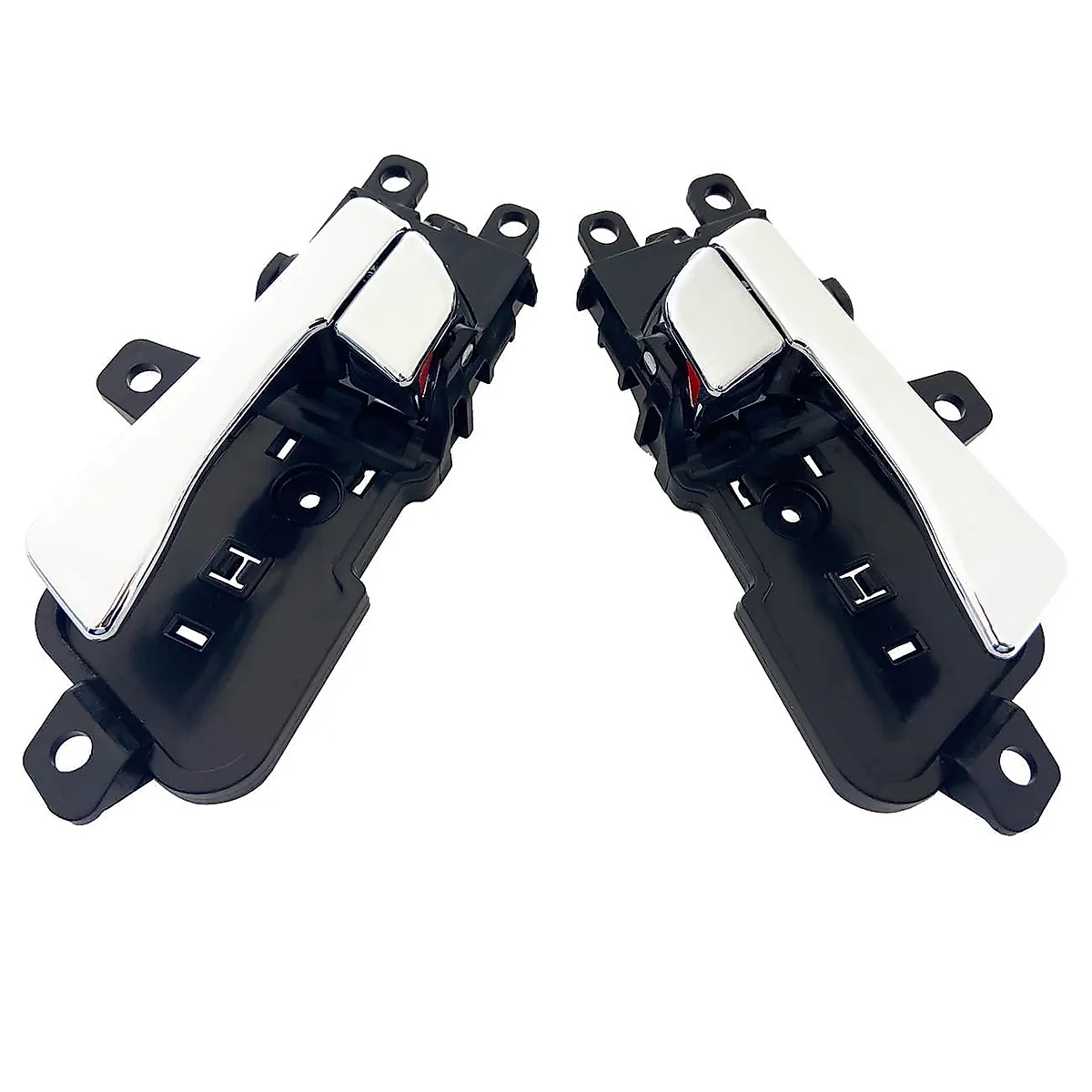 Cheriezing Interior Door Handle Chrome Compatible with Sonata 2011 2012 2013 2014 - Front or Rear Left Driver and Right Passenger Side Replace# 82610-3S010, 82620-3S010 (1 Set) Inside