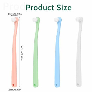 4 Pack Small Dog Toothbrush Pet Toothbrush Cat Tooth Brush Puppy Toothbrush Mini Head Soft Dog Cat Tooth Brush Deep Clean Kit for Puppy,Kitten,Small Dog & Cat,Portable Travel Friendly and Easy to Use