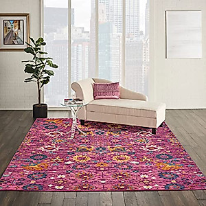 Nourison Passion Silver 1'10" x 2'10" Area -Rug, Boho, Moroccan, Bed Room, Living Room, Dining Room, Kitchen, Easy -Cleaning, Non Shedding, (2' x 3')