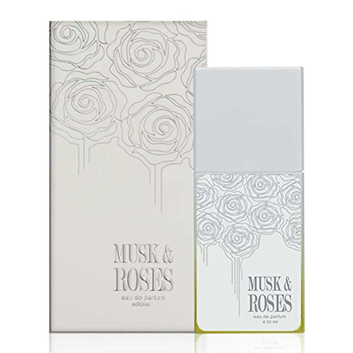 AHMED MUSK & ROSES 50mL Sensual Unisex Perfume for Women and Men featuring Sandalwood, Oud, Cedar and White Musk Base blended with a Fresh Fruity Top by Al Maghribi Arabian Oud and Fragrance Dubai