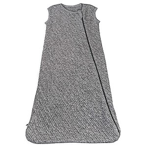 HonestBaby unisex baby Organic Cotton Matelasse Wearable Blanket, Gray Heather, Small US