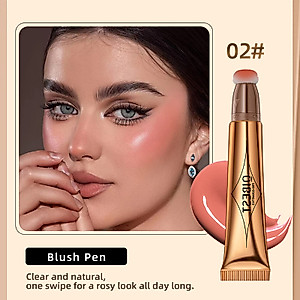 MEICOLY Contour Beauty Wand,Liquid Blush Highlighter Stick Trio Cream Contouring Bronzer with Applicator,Silky Smooth Blendable Lightweight Blush Wand,Cruelty Free,Contour+Blush+Highlighter