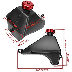 YOXUFA Upgraded Plastic Gas Fuel Tank Cap Petcock for 50cc 70cc 90cc 110cc 125cc ATV Coolster TaoTao Lincon Buyang Roketa Kazuma Baja Sunl Quad Riding Lawnmower Chinese Kids 4 Wheeler Parts