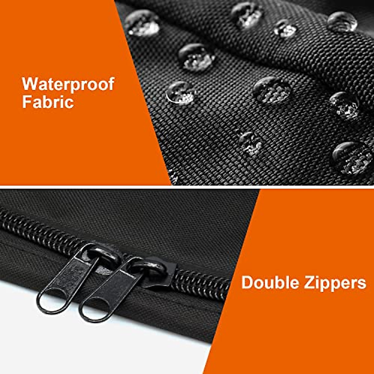 DELSbbq Carry Bag and Cover for Blackstone 17 Inch Table Top Griddle Without Griddle Hood, Heavy Duty Waterproof Polyester Cover Kit for Blackstone Accessories 17", Black