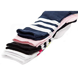 FZBNSRKO 1 Pair Toddlers Children Kids Girls Boys Cotton Bootie Knee High Long Soccer Socks Team Socks for Kids 4-5 Years Old(Black)