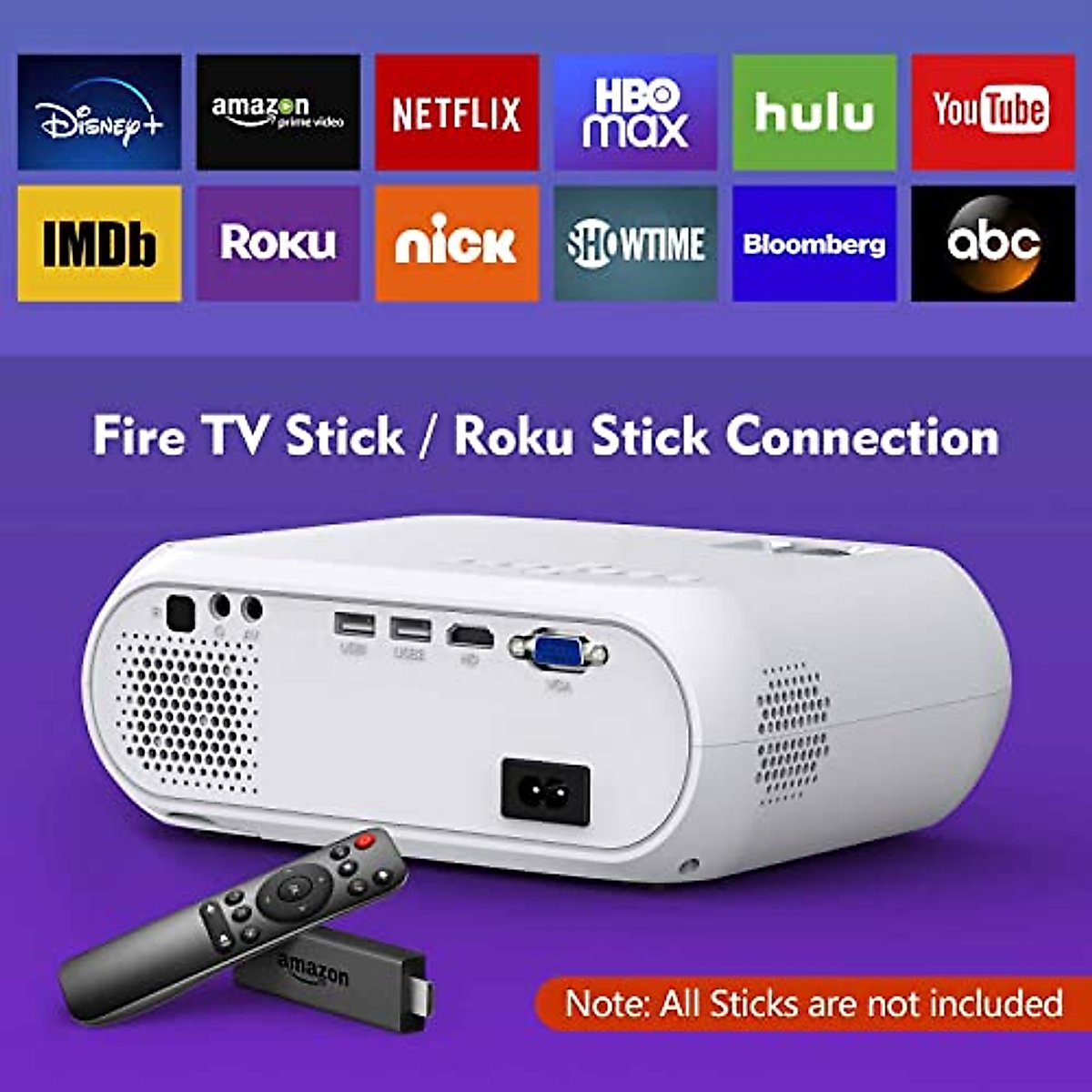 Mini Projector, FUNTUSPIC-Ci Best Phone Projector 2022 Upgraded Native 1080P with 8500L, WiFi Projector Compatible with iOS/Android Phone/Tablet/Laptop/TV Stick/USB/PS4 [100" Screen Included]