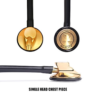 Premium Gold Plated Stethoscope for Doctors & Students - (Single Head)