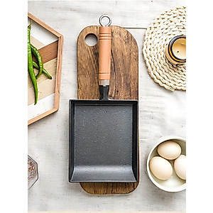 DGleyisu Pre-Seasoned Cast Iron Tamagoyaki Pan - 9x7 Inches | Ideal for Japanese Egg Omelettes