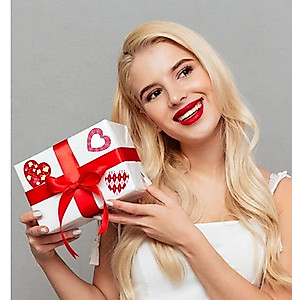 500 pcs Funky Heart roll Stickers, Love Heart Labels Valentine Stickers for Valentines Day Wedding Decoration