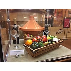 Admired By Nature Natural Wood Small Shallow Rectangle Crate with Metal Corner Design, 019-NTRL