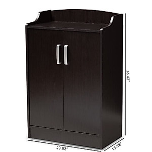 CLoxks Shoes Cabinet Brown Shoe Cabinet ，One Convenient top Shelf，Assembly Required， Entry Foyer Cabinet entryway Show Cabinet