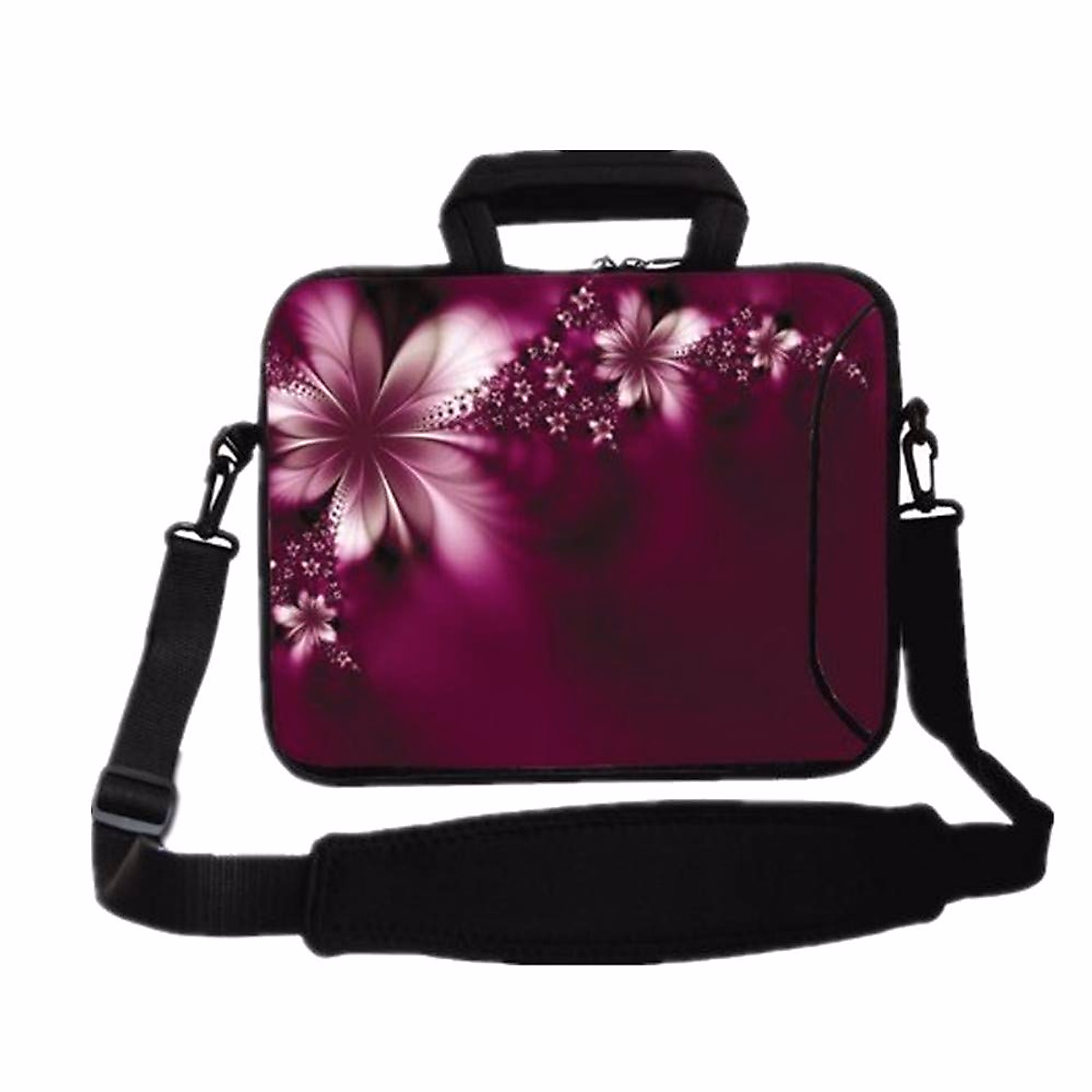 RICHEN 17 inch Laptop Shoulder Bag Carrying Case Computer PC Cover Pouch with Handle Fits 15.6/16/17/17.3/17.4 inch Laptop Notebook (16-17.3 inch, Flowers)