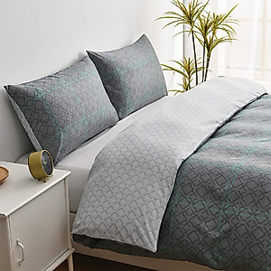 BOCTTCBO Bedding Duvet Cover Set, 100% Washed Microfiber Bedding Collection for All Season, Soft and Breathable 3 Pieces with Zipper Closure, 1 Duvet Cover + 2 Pillow Cases