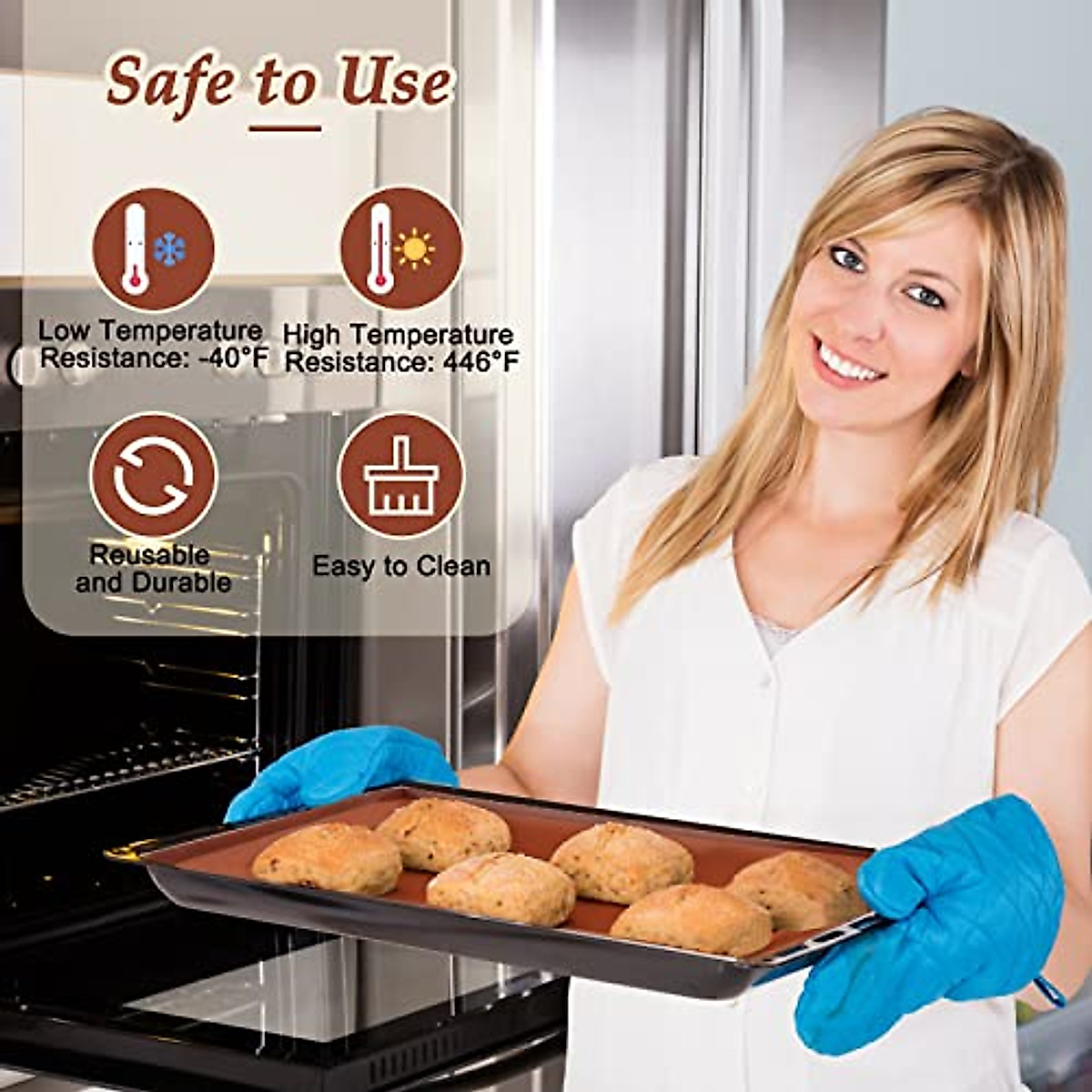 6PCS Silicone Dehydrator Sheets with Edge, Anglecai 12.2 x 10.2 Inch Silicone Dehydrator Mats Compatible with Cosori CP267-FD, Nonstick Dehydrator Trays Liner for Fruits Meat Vegetables