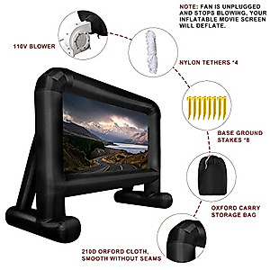 Inflatable Movie Screen (14 Feet) Blow up Mega Projector Screen with Carry Bag for Front Projection