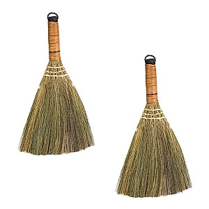 Veemoon 4 Pcs Straw Broom Mini Straw Broom Whisk Hand Broom Whisk Brooms Small Brush Small