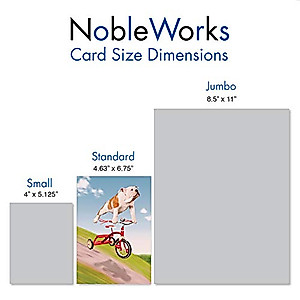 NobleWorks - 1 Adorable Birthday Card Funny - Pet Dog Animal Humor, Bday Notecard with Envelope - Dog on Trike C3204BDG
