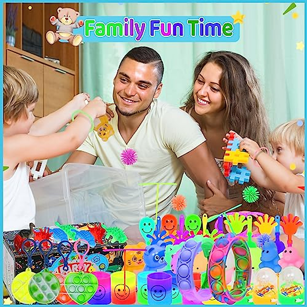 ZJLL 120 Pcs Party Favors for Kids, Fidget Toys Pack, Goodie Bags Treasure Box For Classroom Rewards, Carnival Prizes, Pinata Filler Stuffers Toys, Birthday Gift Toys for Kids 4-8, 8-12