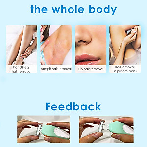 Domon dolly Razors for Women 6 Refills 3 Blades Shaver for Face Legs Bikini area, Comfort Glid, Green