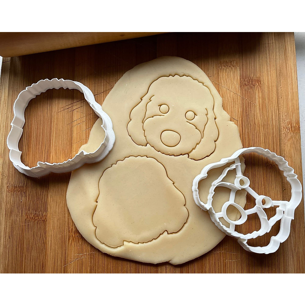 Sweet Prints Inc Set of 2 Mini Sheepadoodle Dog Cookie Cutter - Dishwasher Safe (4")