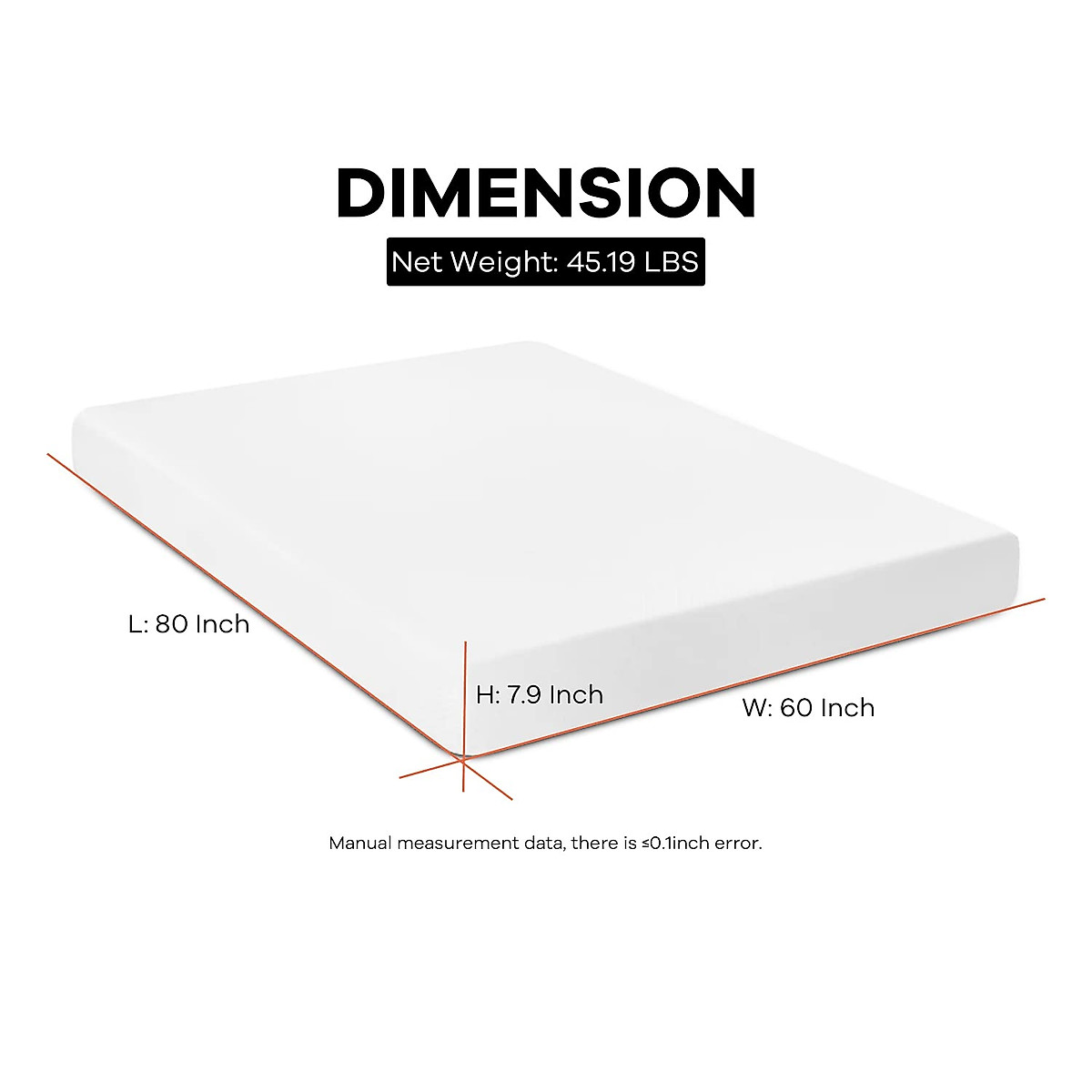 8 Inch Gel Memory Foam Mattress Queen Size, Cooling Gel Foam for Sleep, Bed-in-a-Box, Medium Firm Mattresses CertiPUR-US | Relieve Stress