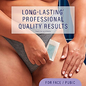 Schick Hydro Silk Waxing Strips for Face ,Hair Removal ,Eyebrow | Bikini Soft Wax Kit for Women