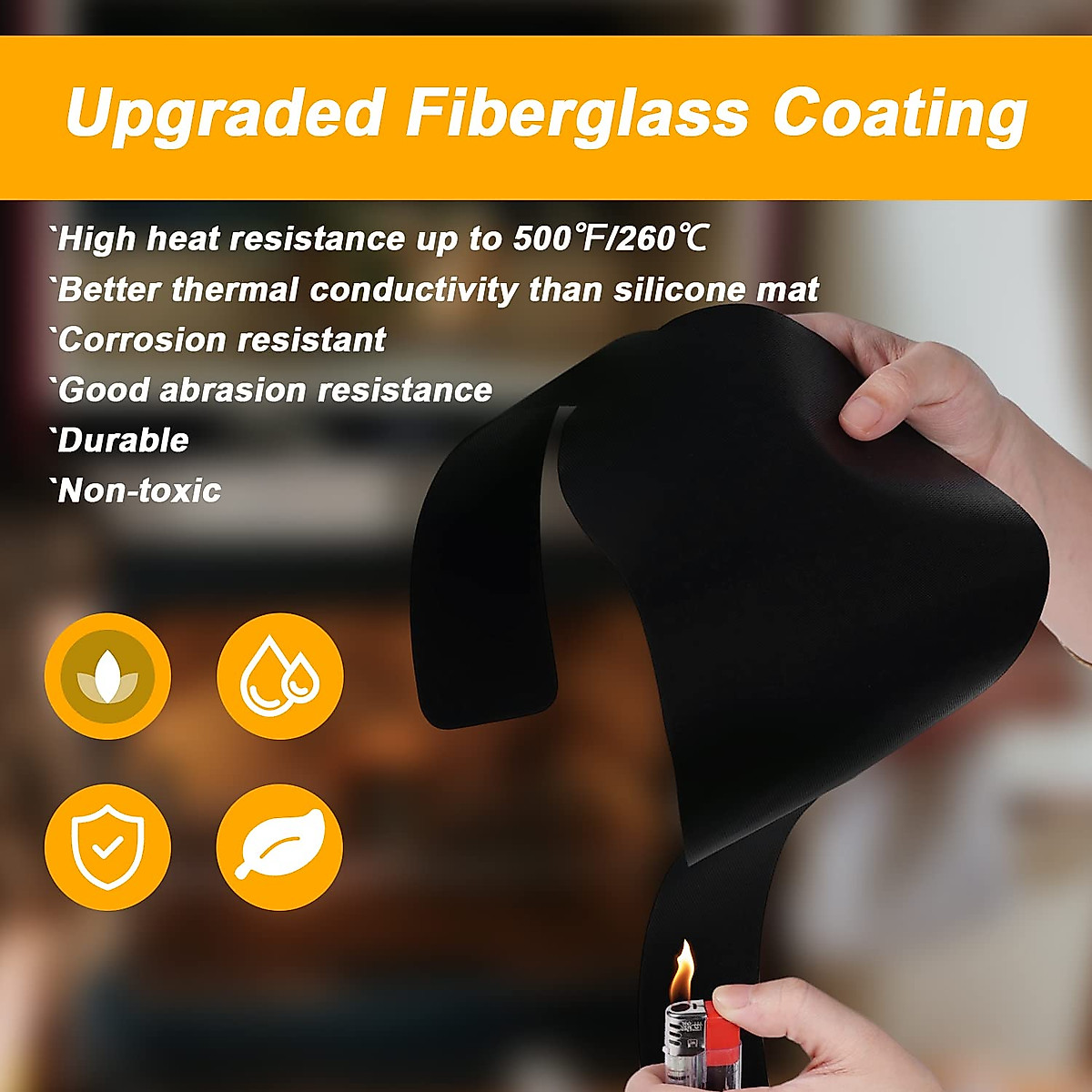 2pcs Sling Bread mat, Bread Mats for Baking Dutch Oven Black Bread Baking Sling Long Handles Bread Sling Non-Stick and Reusable Baking Tools and Supplies