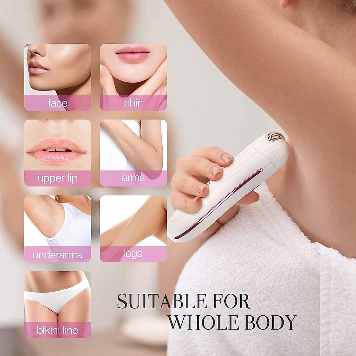 KEDA Epilator Smooth Glide Epilator for Women Face Rechargeable Epilator for Women Facial Hair Remover for Women Epilator Face Bikini Hair Removal Epilator