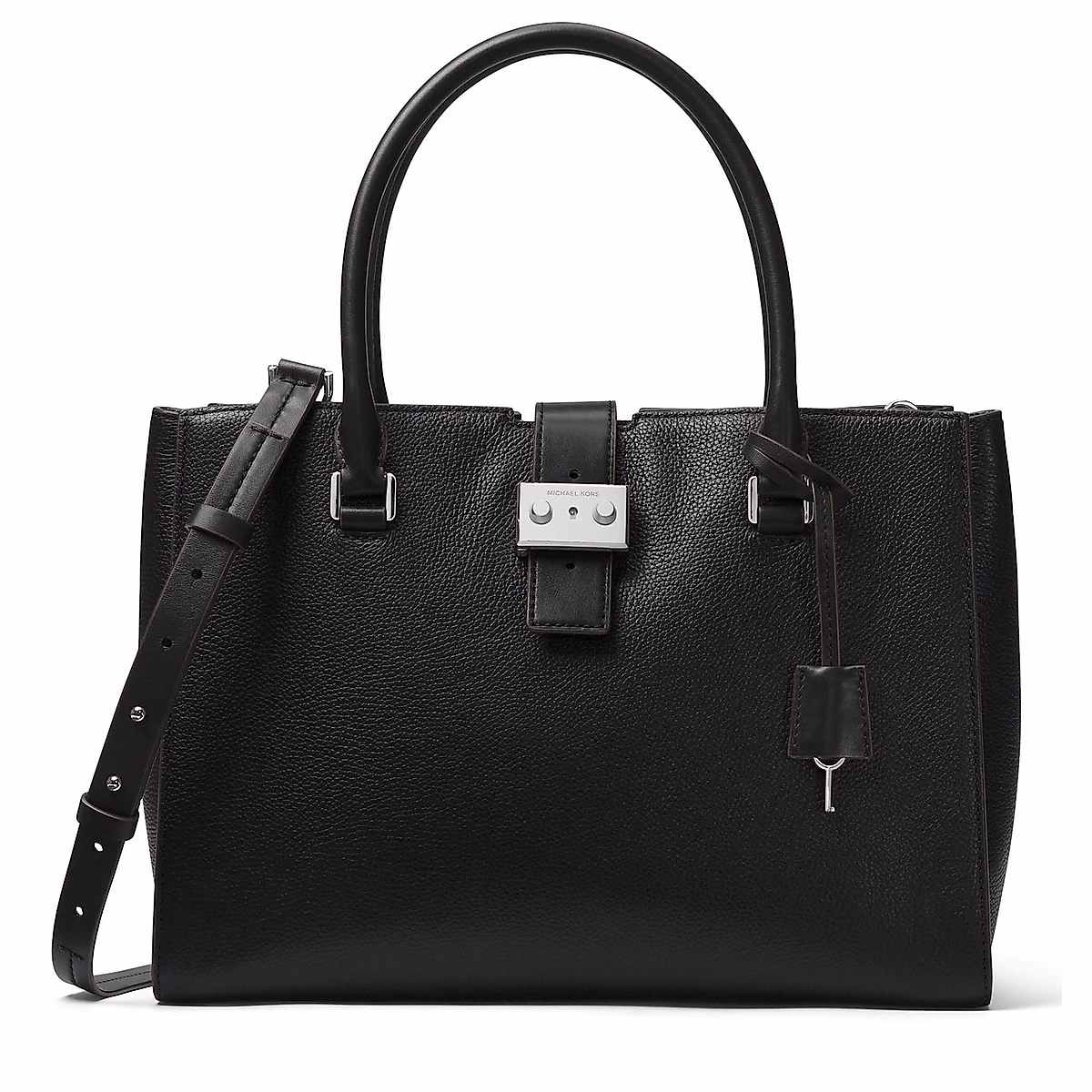MICHAEL Michael Kors Women's Large Bond Satchel, Black, One Size
