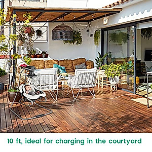 YEAOI 5V DuetSoothe Power Cord for Graco Simple Sway - 6V Snugapuppy Charger Replacement for Fisher Price, Ingenuity Swing, 10 ft, White