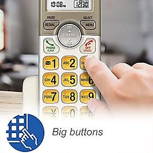 AT&T EL52313 3-Handset Cordless Phone with Answering System & Extra-large Backlit Keys