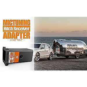 MICTUNING 2-1/2 Inch Class V to 2 Inch Class III and IV Trailer Hitch Receiver Adapter Reducer 2.5 Inches to 2 Inches Sleeve Convertor