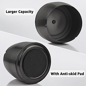 HONZUEN Ash Tray with Lid, Windproof Rainproof Ashtray for Outside Patio, Stainless Steel Covered Ashtray for Home Office Outside Patio Balcony (Extra Large)