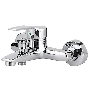 Gavigain G1/2in Shower Faucet, Bathtub Wall Mounted Triple Shower Faucet Mixer Tap Thread Copper Shower Tap for Home Kitchen Bathroom