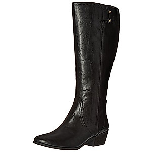 Dr. Scholl's Shoes Women's Brilliance Wide Calf Riding Boot, Black, 7 M US
