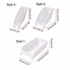 3PCS Dinner Plate Holder, Plastic Kitchen Cabinet Organizer for Dishes Vertical Dishes Storage Rack for Kitchen Countertop(White)