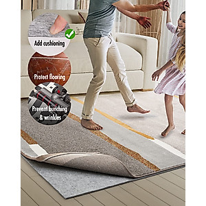 Non Slip Rug Pad Rug Gripper - 3x5 Feet 1/4” Extra Thick Felt Under Rug for Area Rugs and Hardwood Floors,Super Cushioned Non Skid Carpet Padding