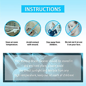 Felico Makeup Brush Cleaner, No-washing Quick Drying Deep Cleaning Spray Ideal for Makeup Brushes Sponges Gifts for Women Girls 3.38 oz