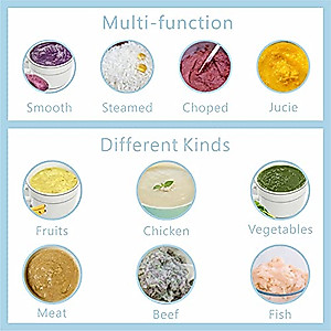 MOMYEASY Baby Food Maker, Multifunction Baby Food Processor Chopper Grinder, Baby Food Steamer and Puree Blender in-One, with Bottle Warmer, Auto Cooking & Grinding with Touch Control Panel&Self Cleans (Black)