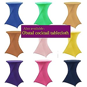 Obstal 6ft Stretch Spandex Table Cover for Standard Folding Tables - Universal Rectangular Fitted Tablecloth Protector for Party （Yellow, 72 Length x 30 Width x 30 Height Inches）