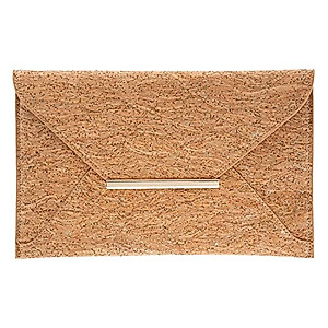 JNB Cork Flat Envelope Clutch,Gold32