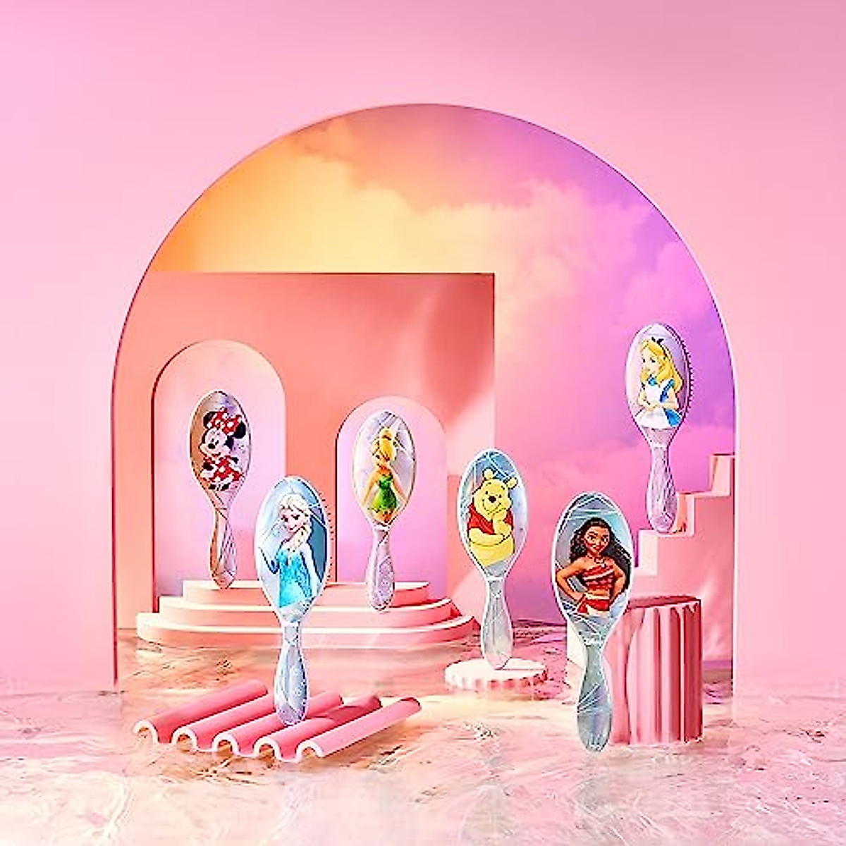 Wet Brush Original Detangling Brush, Alice (Disney 100) - Detangler Brush with Soft & Flexible Bristles - Detangling Brush for Curly Hair - Tangle-Free Brush for Straight, Thick, & Wavy Hair