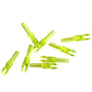 AMEYXGS 50 Pack Archery Arrow Nocks Plastic Arrow Nocks Tails for ID 4.2mm Arrow Shaft Carbon Arrow End Accessories (Yellow)