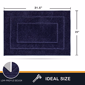 PURRUGS Dirt Trapper Door Mat 20" x 31.5", Non-Slip/Skid Machine Washable Entryway Rug, Dog Door Mat, Super Absorbent Welcome Mat for Muddy Wet Shoes and Paws, Navy Blue