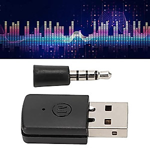 Mini USB 5.1 Adapter Dongle Receiver Transmitter with 3.5mm Interface 10 Meters Transmission Distance, Dongle Adapter, Wireless Adapter Kit for PS4 for PS5