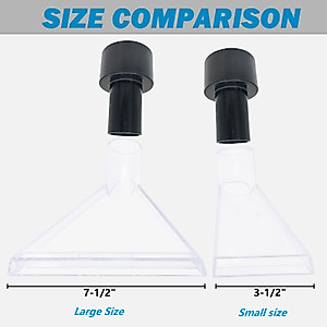Happy Tree See-Through Extracting Accessory with 2-1/2" Reducer for Upholstery & Carpet Cleaning & Auto Detailing, Shop Vac Extractor Attachment for 10-20 Gallon Wet/Dry Vacuum Cleaners
