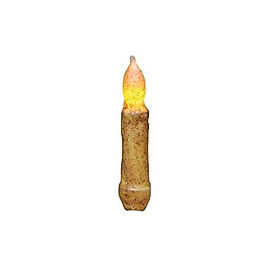 CWI Gifts 3-Piece LED Taper Candle Set, 4-Inch, Burnt Ivory