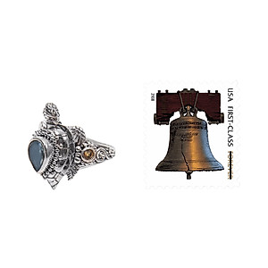 NOVICA Artisan Handmade Multi Gemstone Cocktail Ring Turtle Theme from Bali Sterling Silver Citrine Blue Topaz Amethyst Multigem Multicolor Purple Yellow Domed Indonesia Serenity Animal Themed [ring ]