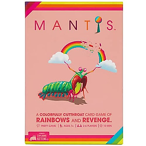 Exploding Kittens Mantis Matching Card Game 105 Cards and 1 Comic Book - Card Games for Family Game Night - Fun Adult Party Games - A Colorfully Cutthroat Card Game of Rainbows and Revenge