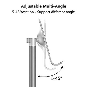 Uniwit Aluminium Alloy Angle Adjustable Desktop Cellphone Holder,Case Friendly,Fully Protect Cellphone,Sturdy and Durable Phone Stand Compatible for All iphone Series and Other 4-7.9 inches cellphones